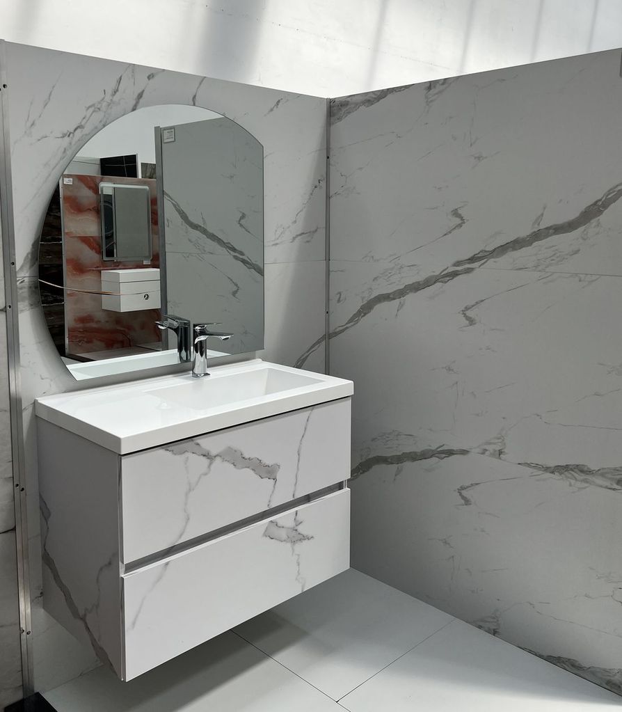 PVC мебел за баня Porto R 80 Marble W ️ Добра цена | Герака