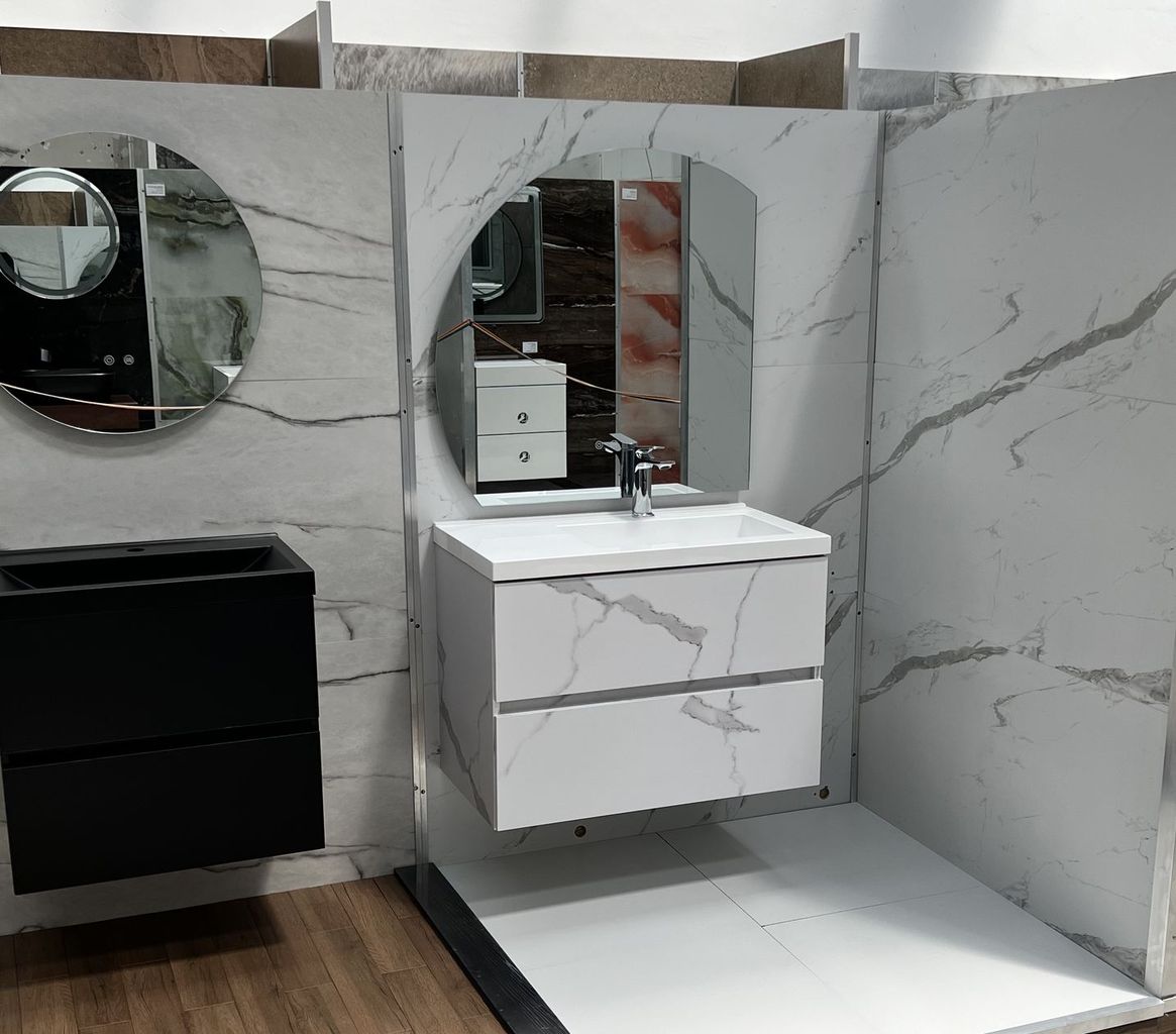 PVC мебел за баня Porto R 80 Marble W ️ Добра цена | Герака