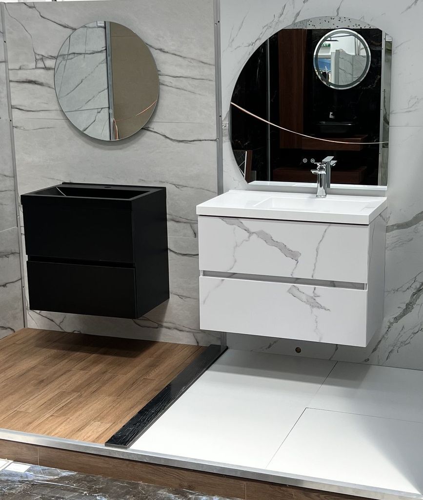 PVC мебел за баня Porto R 80 Marble W ️ Добра цена | Герака