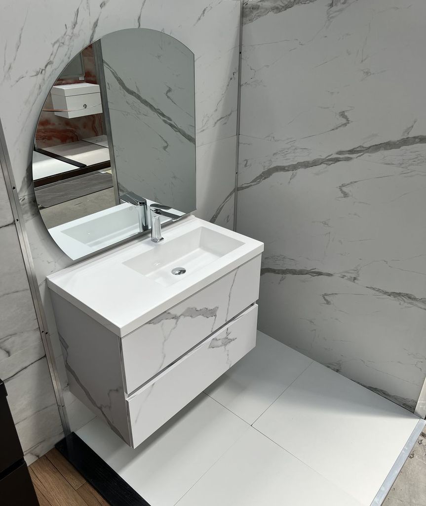 PVC мебел за баня Porto R 80 Marble W ️ Добра цена | Герака
