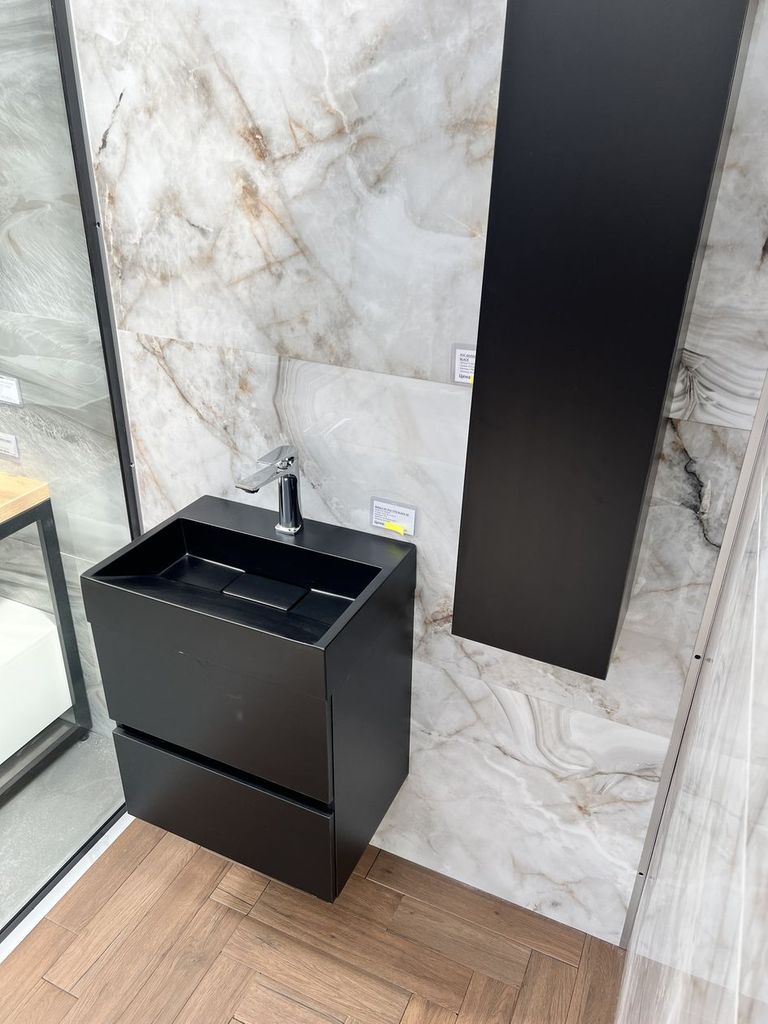 ПВЦ мебел за баня Tito Black 50 ️ Изгодна цена | Герака