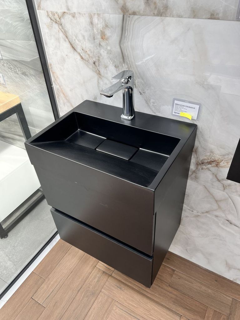 ПВЦ мебел за баня Tito Black 50 ️ Изгодна цена | Герака