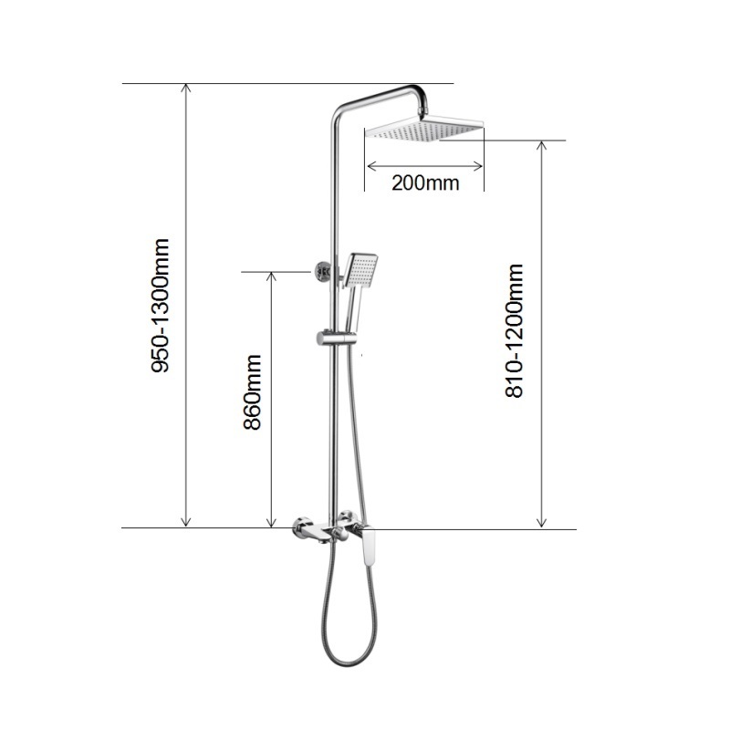 Душ за баня с чучур и пита Blandini Goya Chrome | Герака