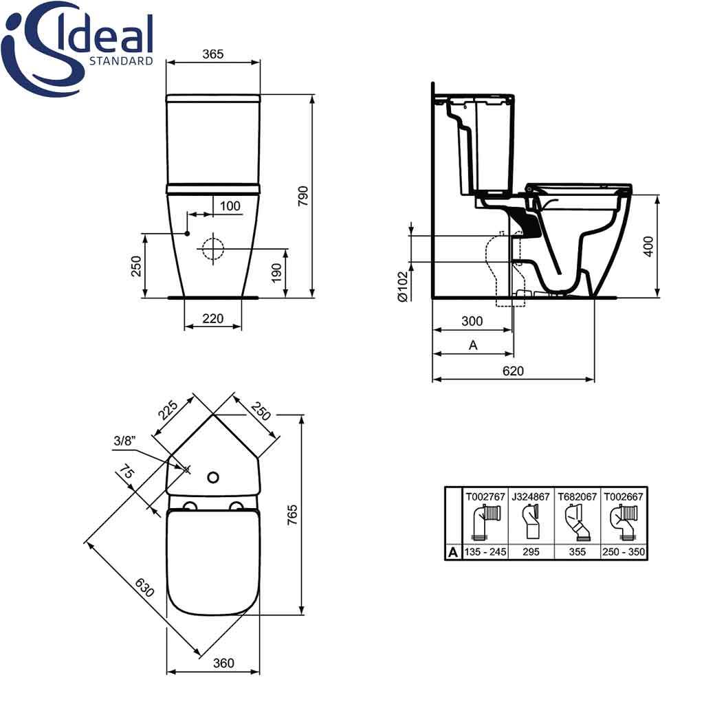 Ъглов моноблок Ideal Standard CSA.5201 ️ Супер цена | Герака