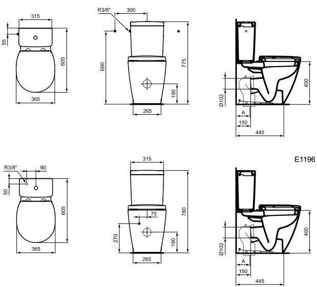 Моноблок Ideal Standard CSE 1196 Топ цена | Герака